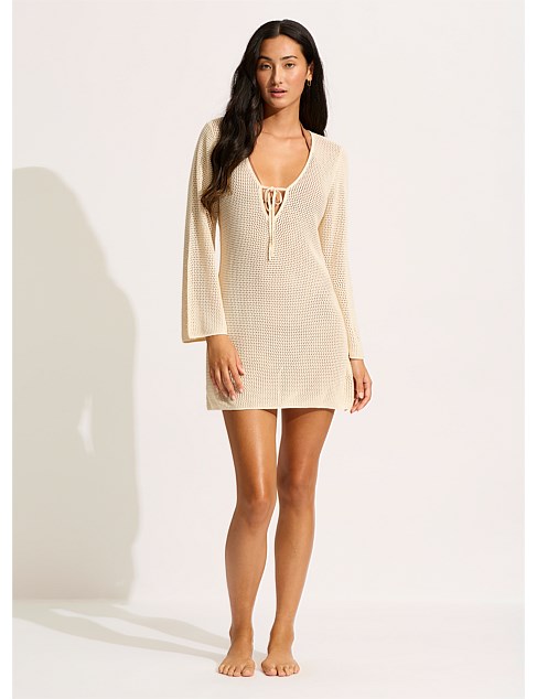Seafolly Isla Palm Knit Cover Up | David Jones