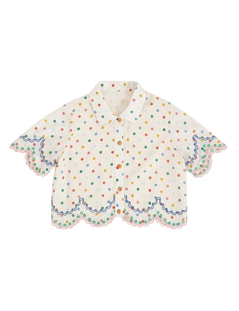Zimmermann Everley Embroidery Shirt (2yrs -12 Yrs) | David Jones