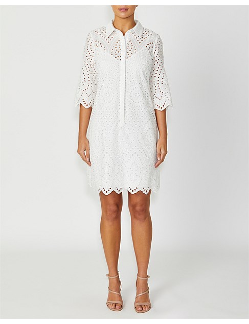 Anthea Crawford Eva Ivory Lace Dress | David Jones