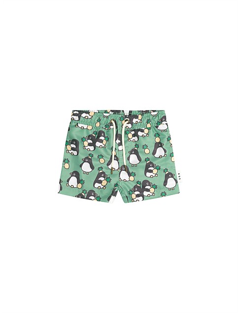 Huxkid Pine Lime Percy Swim Short | David Jones