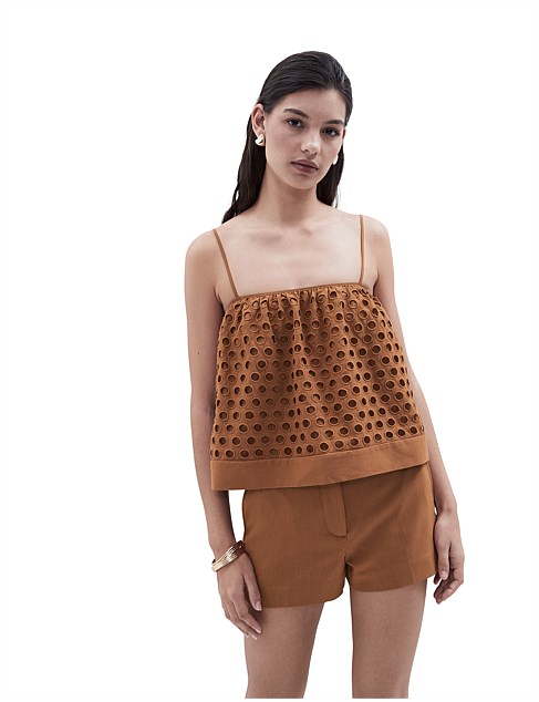 Unison Cutwork A-line Cami | David Jones