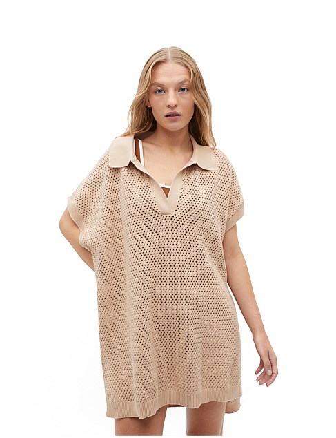 Seed Heritage Crochet Knit Poncho | David Jones