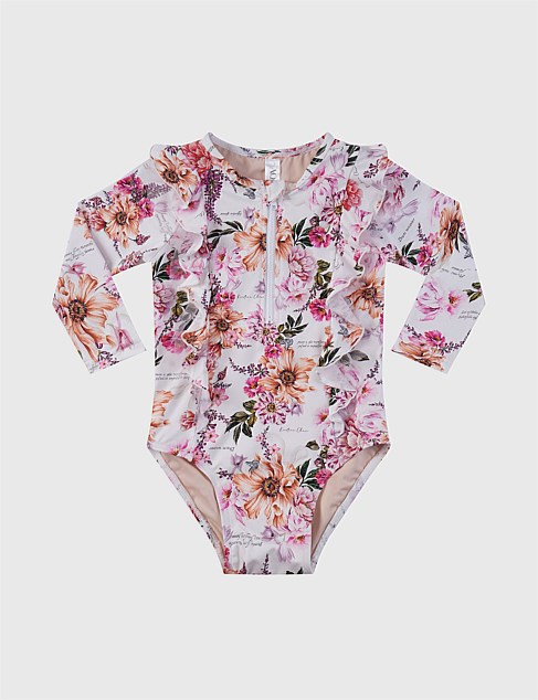 Aqua Blu Chase Long Sleeve One Piece | David Jones