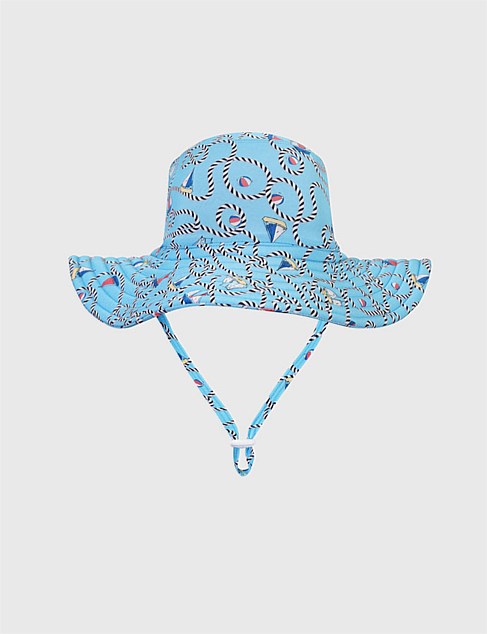 Aqua Blu Bowline Sun Hat | David Jones