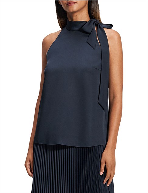 Theory Satin Tie-neck Halter Top | David Jones