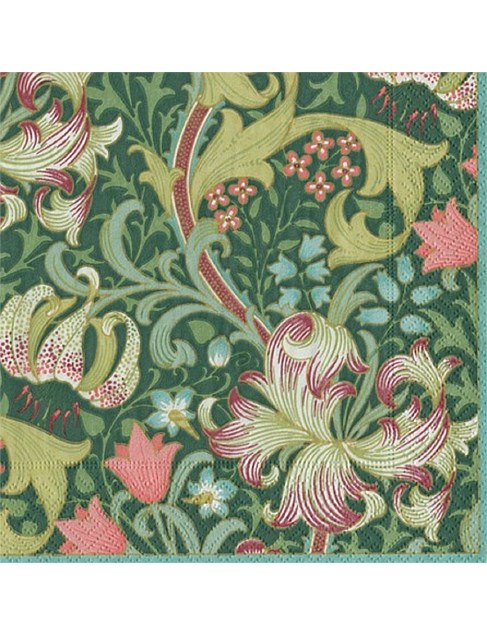 Caspari Huntington Library-golden Lily Forest Lunch Napkins | David Jones