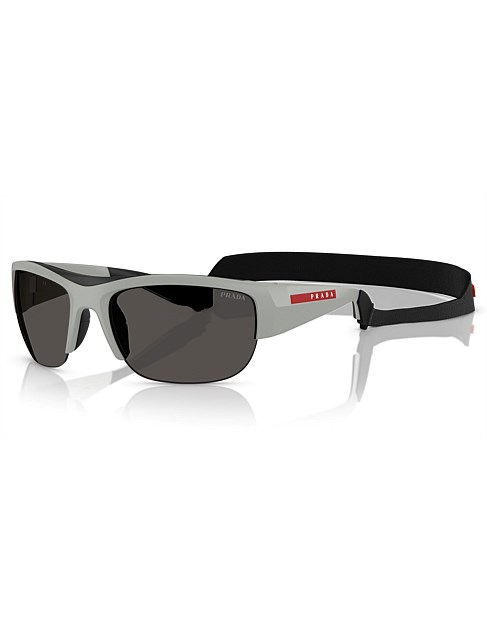 Prada Pillow Matte Iron Grey Dark Grey Sunglasses | David Jones