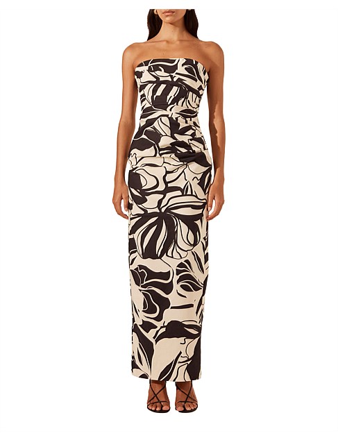 Shona Joy Azize Strapless Draped Maxi Dress | David Jones