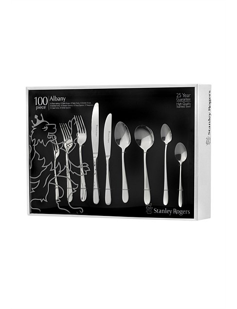 Stanley Rogers Albany 100pc Cutlery Set | David Jones