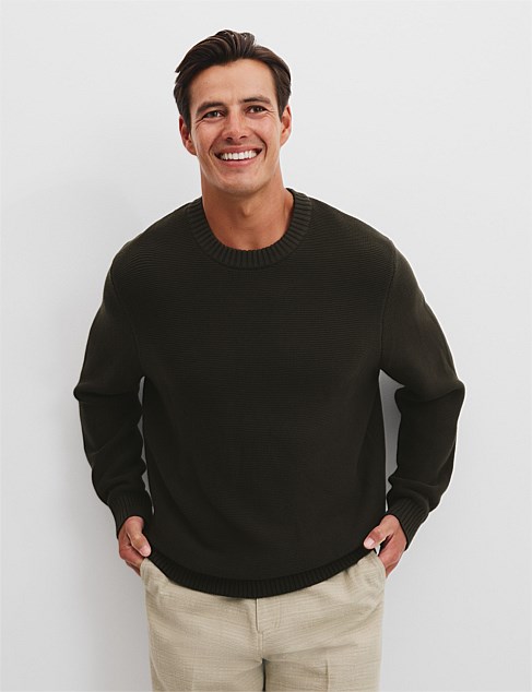 Country Road Aus Cot Crew Neck | David Jones