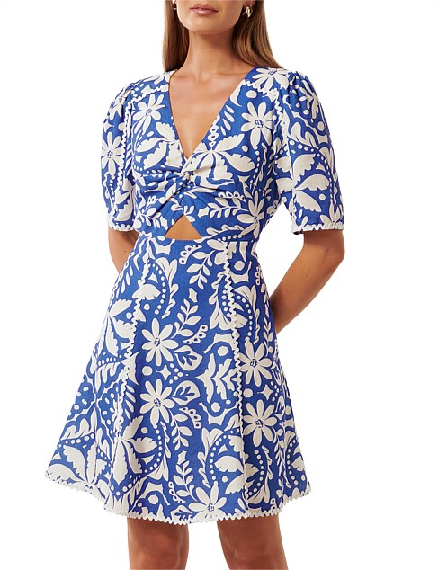 Forever New Maria Printed Trim Mini Dress | David Jones