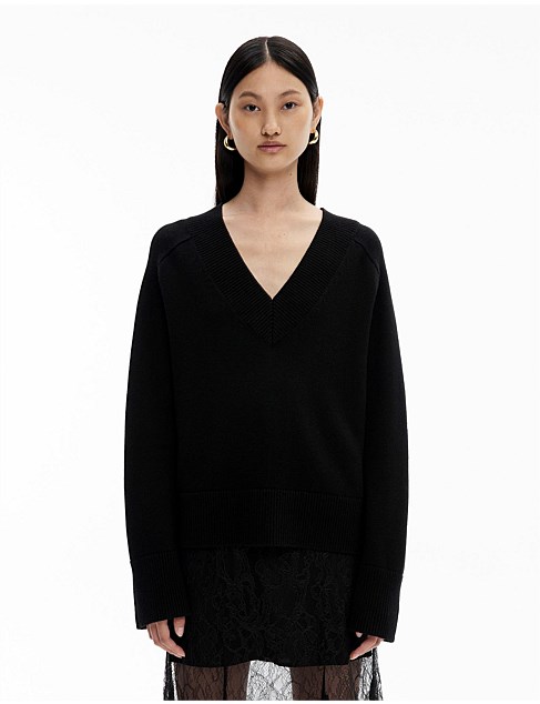 Witchery Raglan V Neck Knit | David Jones