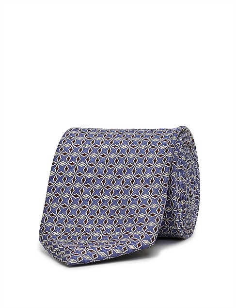 Pal Zileri 100% Pure Silk Printed Tie | David Jones