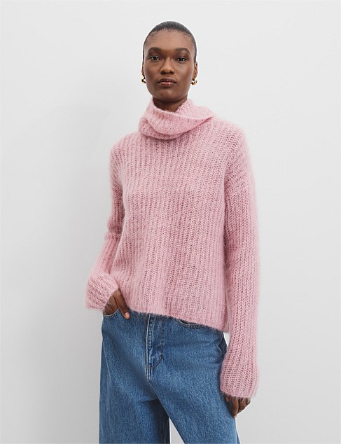 Country Road Funnel Neck Lofty Knit | David Jones