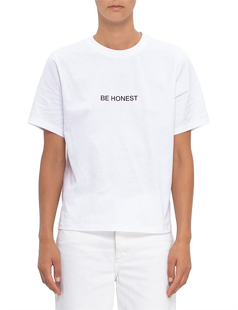 Victoria Beckham Slogan Tshirt 'be Honest' | David Jones