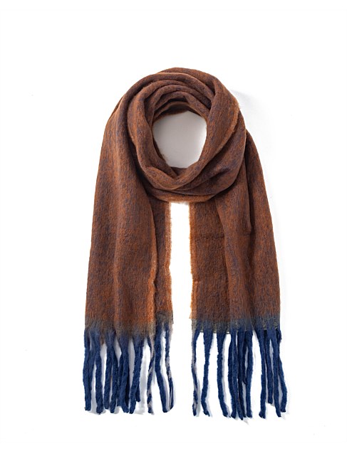 Gregory Ladner Thick Scarf With Contrast Fringe | David Jones