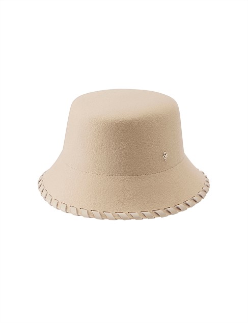 Helen Kaminski Oden Intreccio Leather Trim Hat Collection Bucket ...