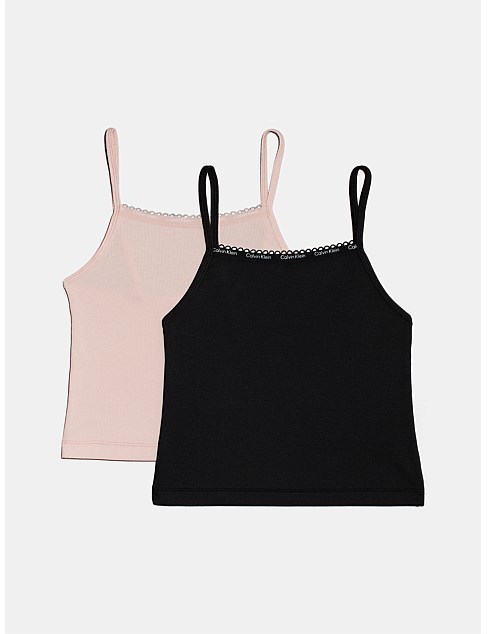 Calvin Klein Kids 2 Pack Cami Modern Cotton Lace | David Jones