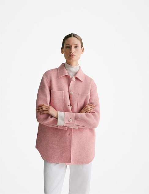 Trenery Australian Wool Herringbone Shacket | David Jones