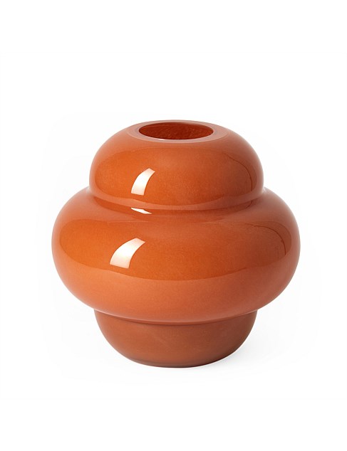 The Conran Shop Deep Coral Glass Vase 20cm | David Jones