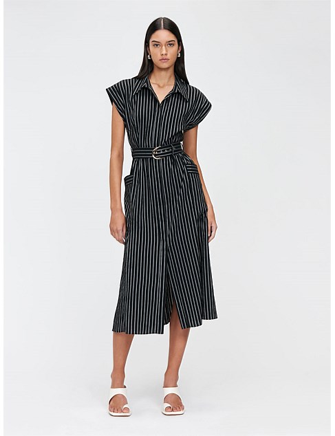 Veronika Maine Soft Pinstripe Shirtdress | David Jones