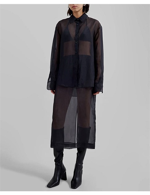 The Frankie Shop Peri Sheer Midi Skirt | David Jones