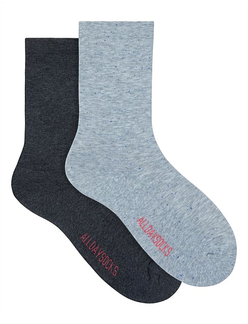 Underworks Ad Lds 2pk 200n Pattern Cushion Foot Crew | David Jones