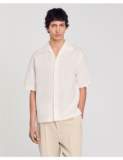 Sandro Paris Requin Linen Mc Shirt | David Jones