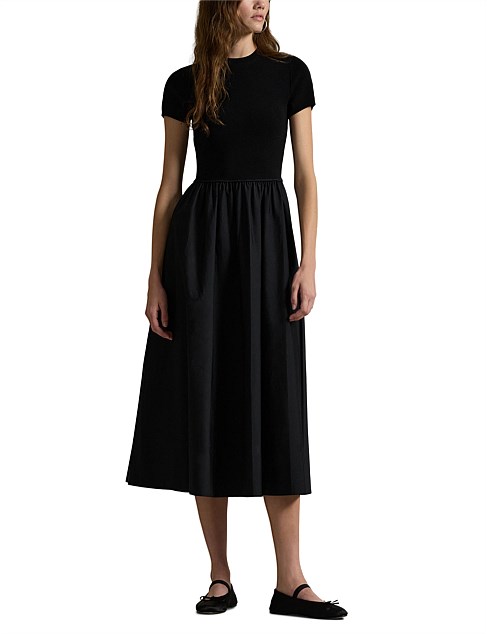 Polo Ralph Lauren Sweater-bodice Short-sleeve Dress | David Jones