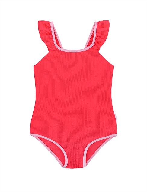 Seafolly Textured Contrast One Piece | David Jones