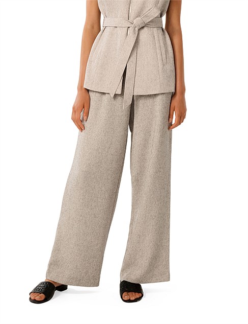 Forever New Jackie Textured Wide Leg Pants | David Jones