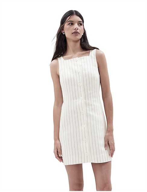Unison Stripe Shift Dress With Pencil Pinstripe | David Jones