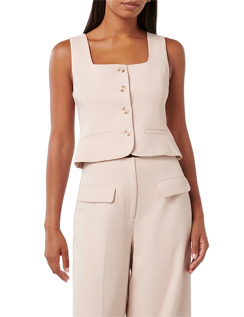 Forever New Jolene Waistcoat Button-through Front | David Jones