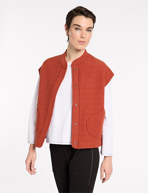 Marco Polo Boxy Boiled Wool Vest | David Jones