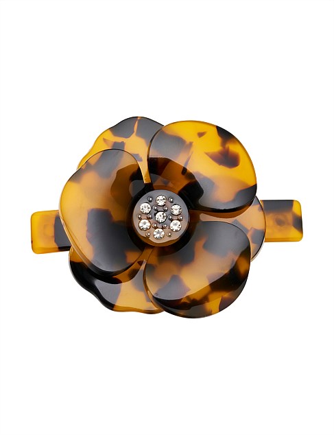Amelie Acetate Flower 6.5cm Barette | David Jones