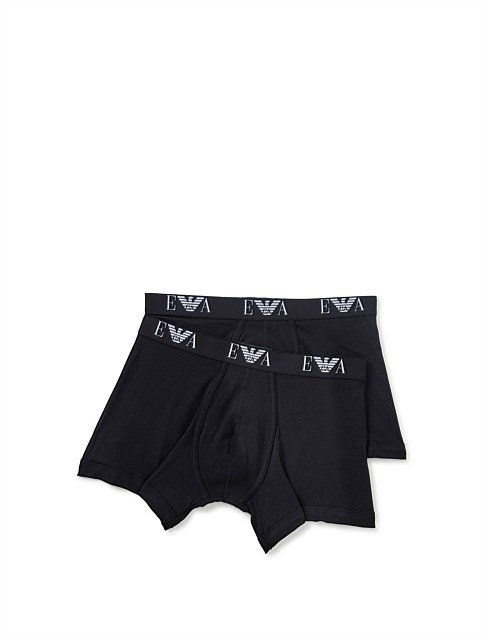 Emporio Armani Midwaist Stretch Cotton Boxer 2 Pack | David Jones