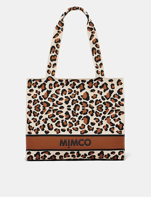 Mimco Blondie Boxy Tote Bag Leopard Print | David Jones