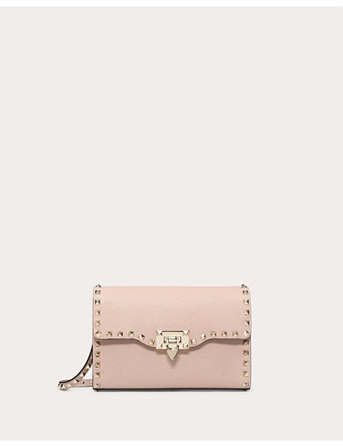 Valentino Rockstud Small Shoulder Bag In Grainy Calfskin Leather ...