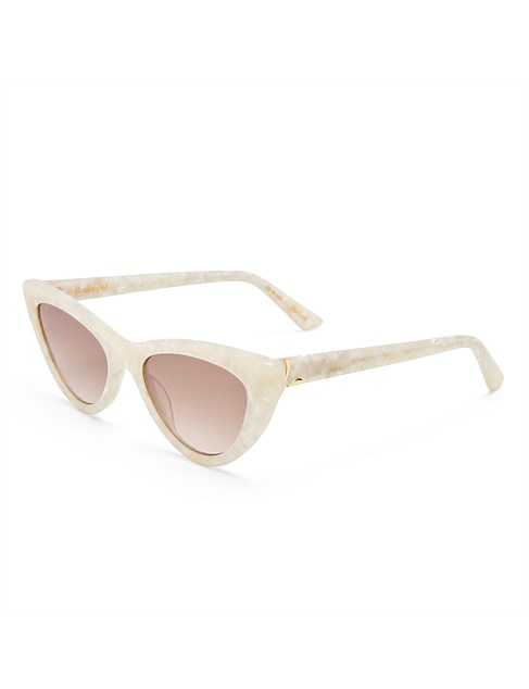 Luv Lou the Leui White Oval Sunglasses | David Jones