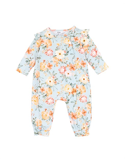 Bebe By Minihaha Baby Lyla Long Sleeve Zip Romper | David Jones