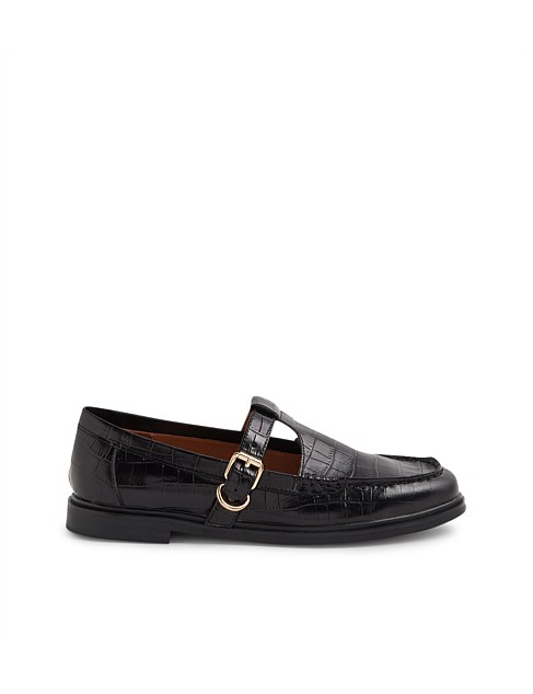 Mollini Gahla Mo Black Shine Croc Leather | David Jones