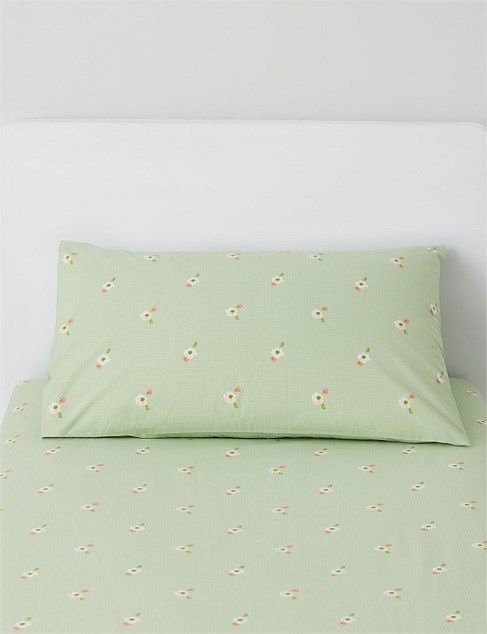 Sheridan Elia Queen Sheet Set In Pale Lime | David Jones