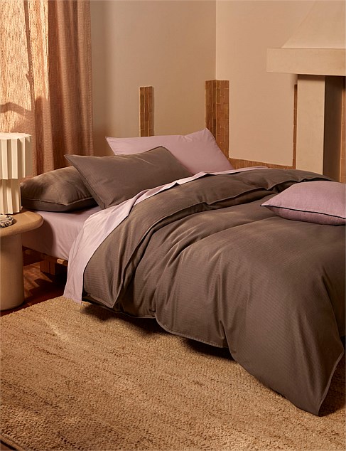 Sheridan Otis Queen Quilt Cover Set In Carob | David Jones