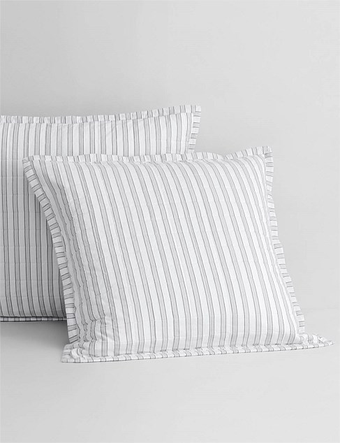 Sheridan Reilly Double Stripe European Sham In Monochrome | David Jones