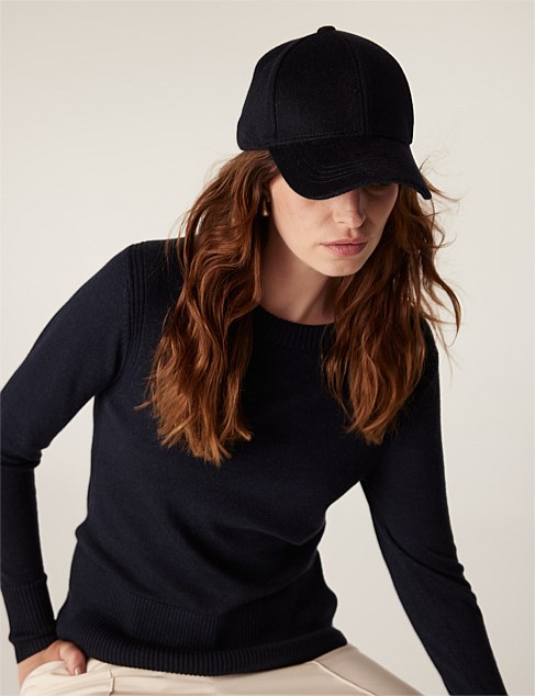 Cable Wool Cashmere Cap | David Jones