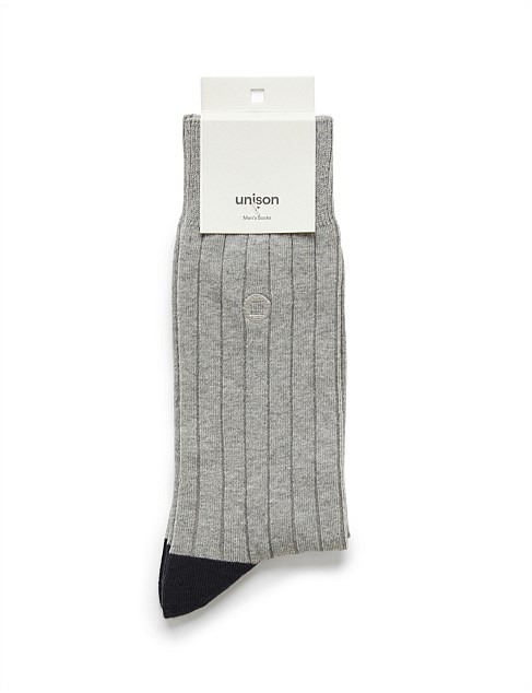 Unison Wide Rib Socks | David Jones