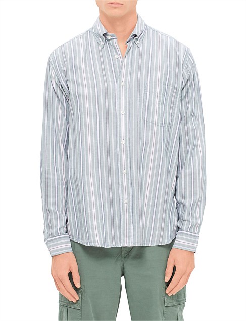 Boss Lambey Stripe 1 Long Sleeve Shirt | David Jones