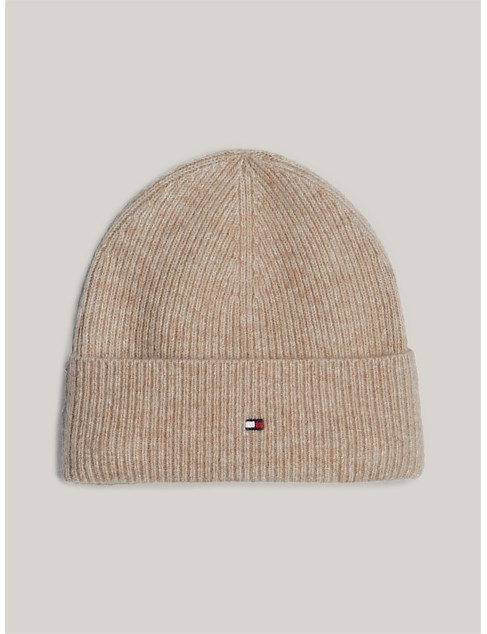 Tommy Hilfiger Essential Flag Fuzzy Beanie | David Jones