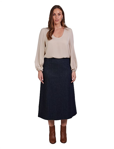 Eb&ive Pepi Denim Midi Skirt | David Jones
