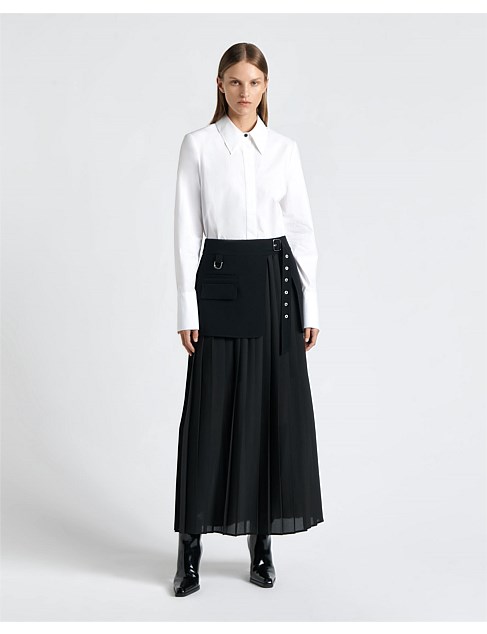 Cue Bio Washed Cotton Shirt | David Jones